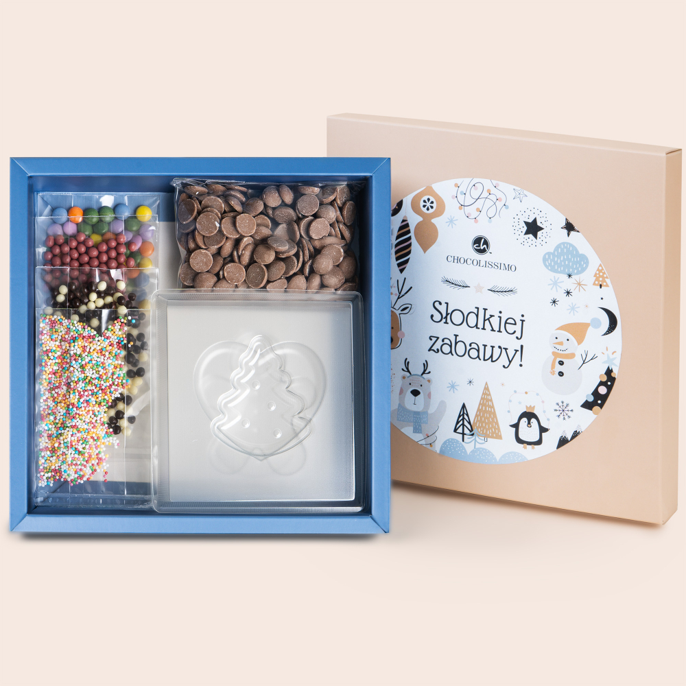 Zestaw DIY do produkcji czekolady 🍫 Świąteczne czekoladki - Chocolissimo